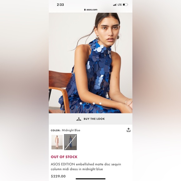 ASOS | Dresses | Asos Edition Embellished Matte Disc Sequin Column Midi ...